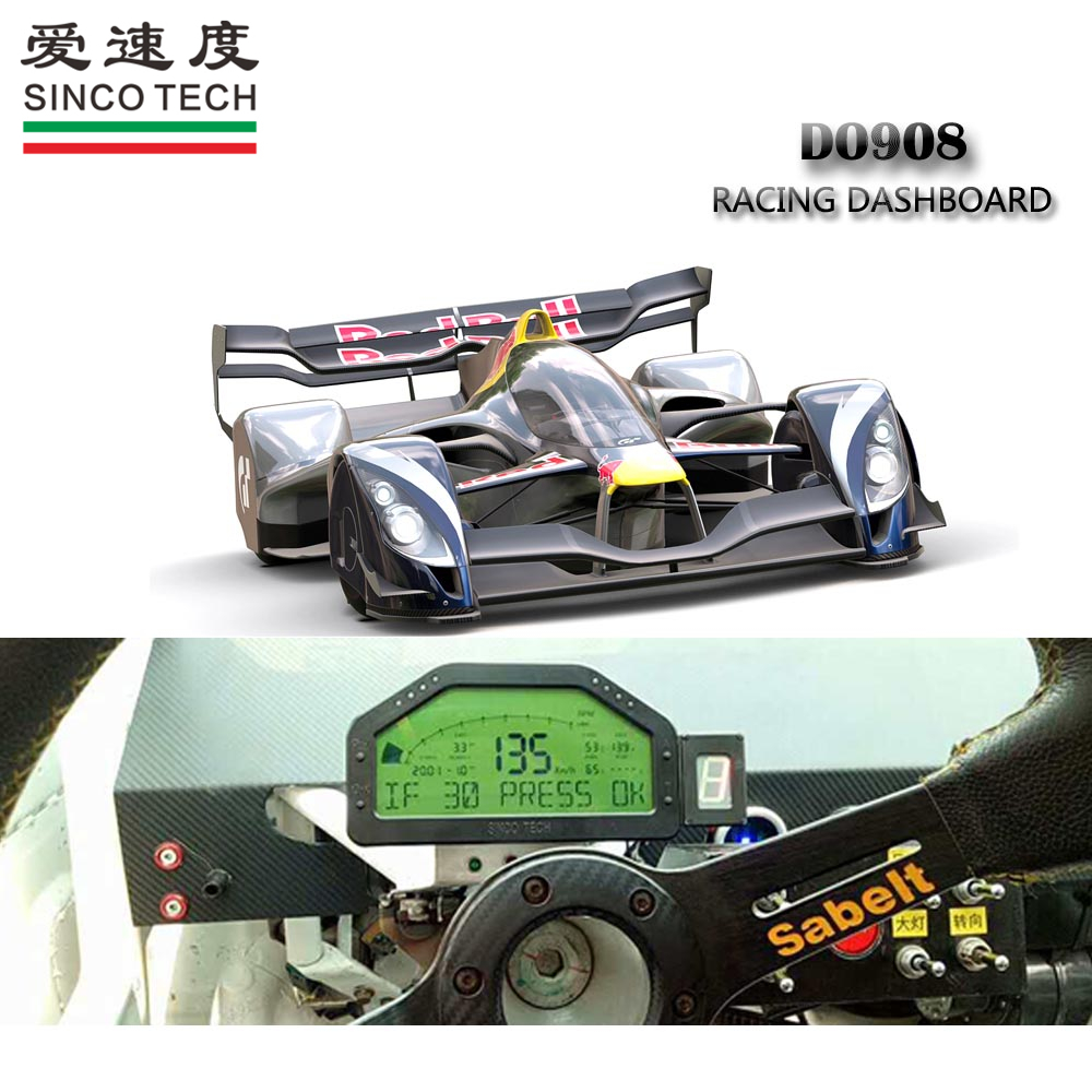 6.5'' SINCO TECH Multi-Funtion Race DashBoard Full Sensor Kit Digital ...